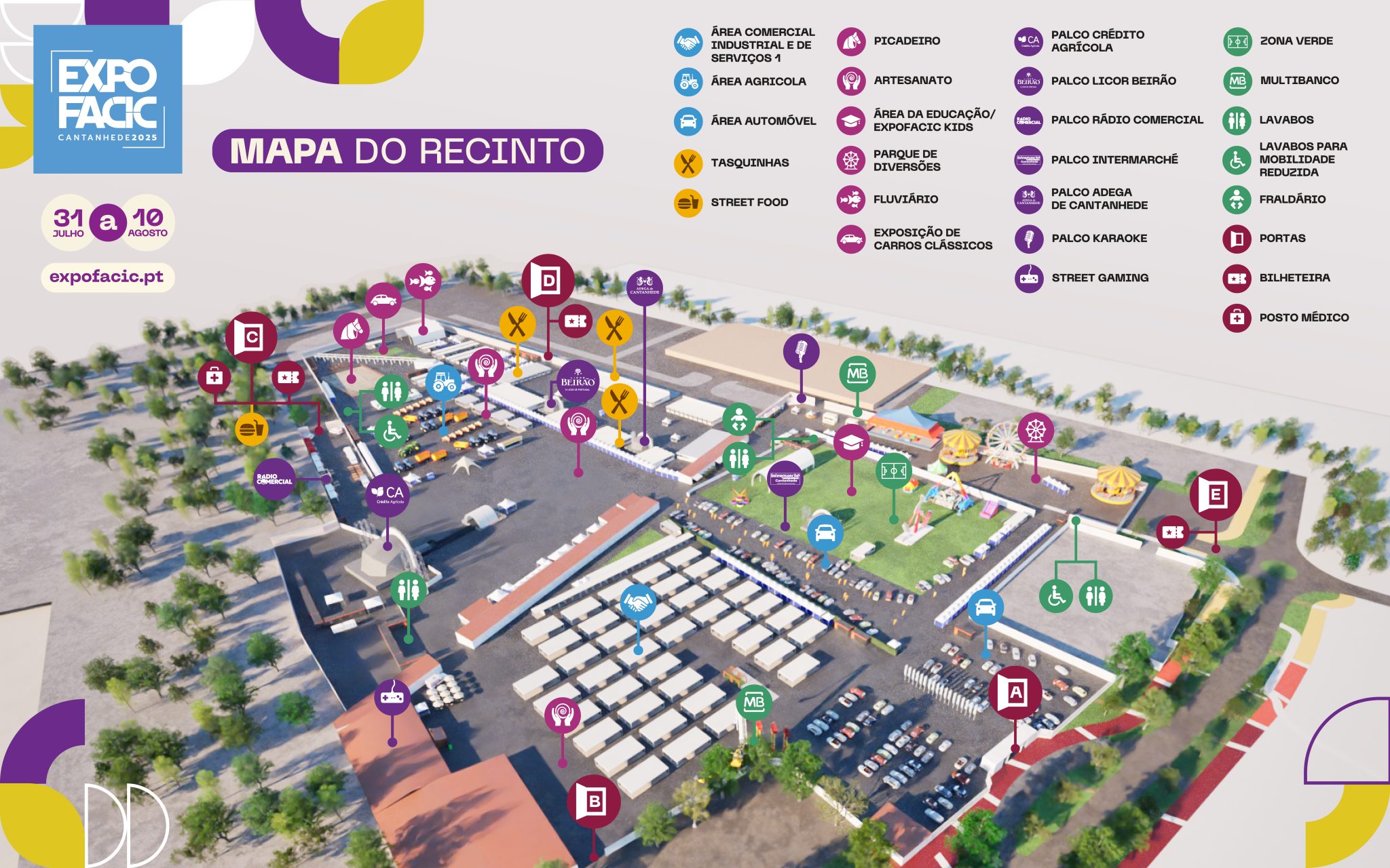 Recinto e estacionamento – Expofacic